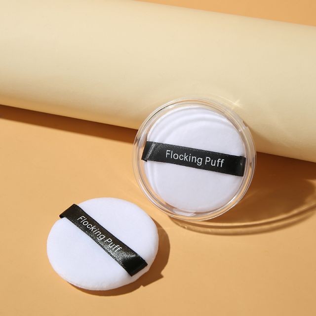 ODM. Soft velvet loose powder puff velour cotton flocking cosmetic puff ...